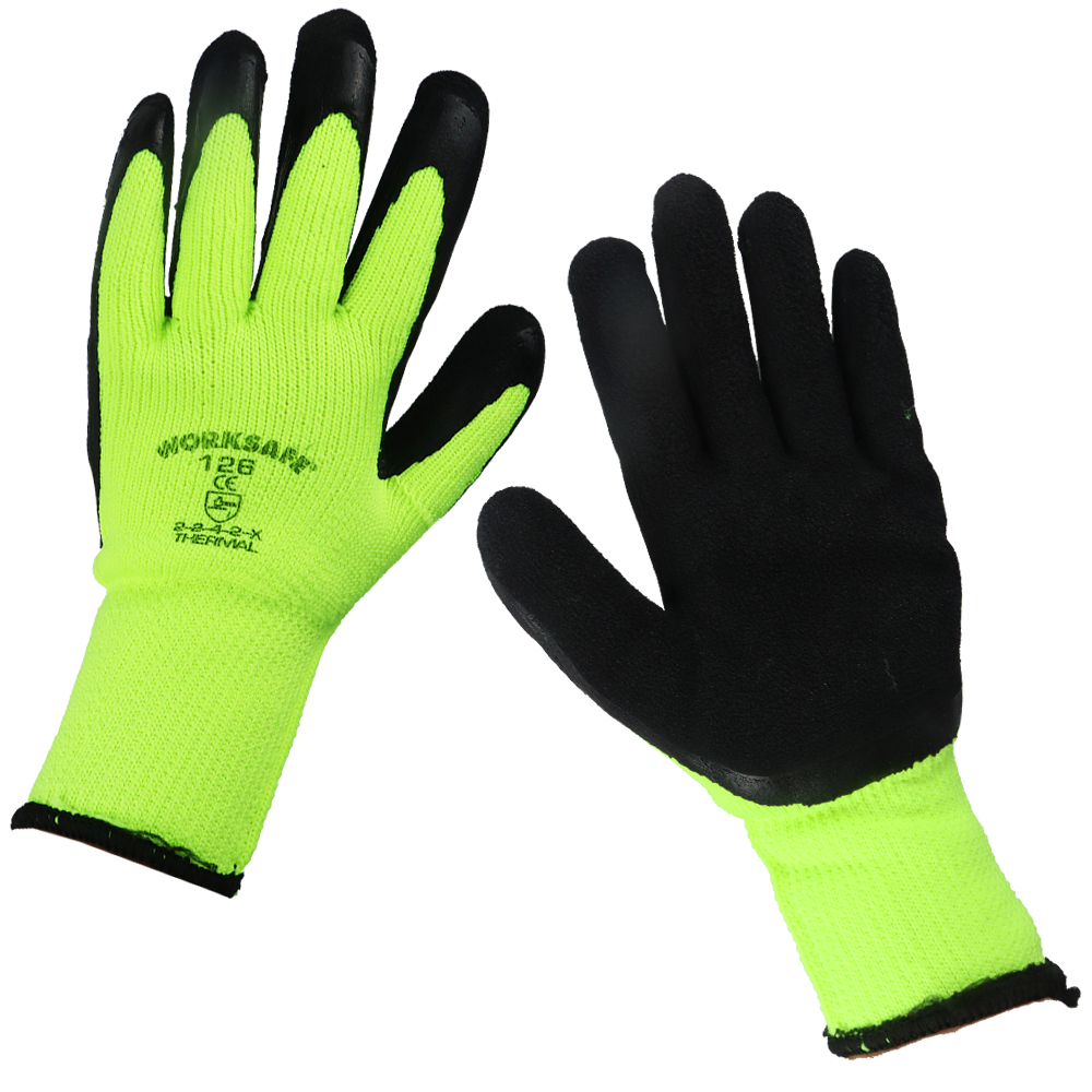 Thermal Super Grip Latex Gloves Pack of 12